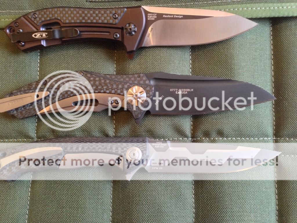 Zero Tolerance Grails- ZT0777-M390BLK; ZT0801CF Copperhead; and ZT 0454 ...