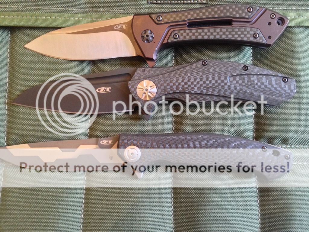 Zero Tolerance Grails- ZT0777-M390BLK; ZT0801CF Copperhead; and ZT 0454 ...