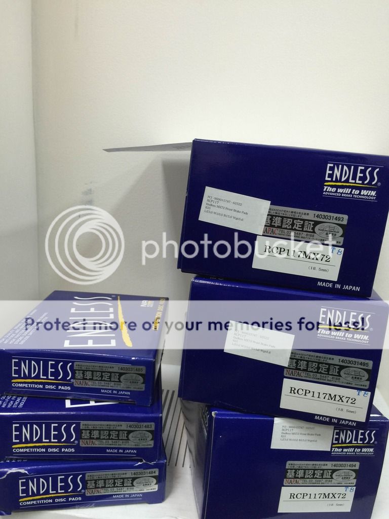 Sold: Brand New - Endless MX72 brake pads Front & Rear | Nissan GT-R Forum