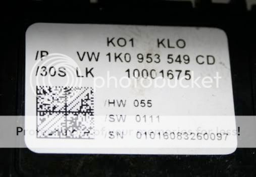 WTB Steering wheel control module (SWCM) 1K0-953-549-CD | VW Vortex ...